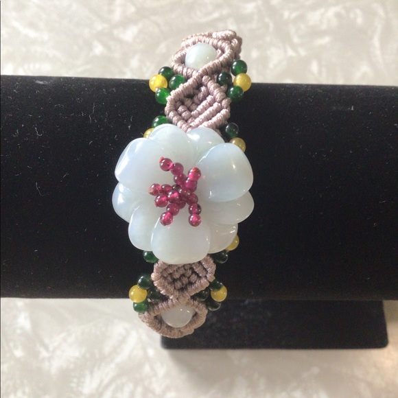 Jewelry | Rhodochrosite Adjustable Knotted Pull String Bracelet With ...